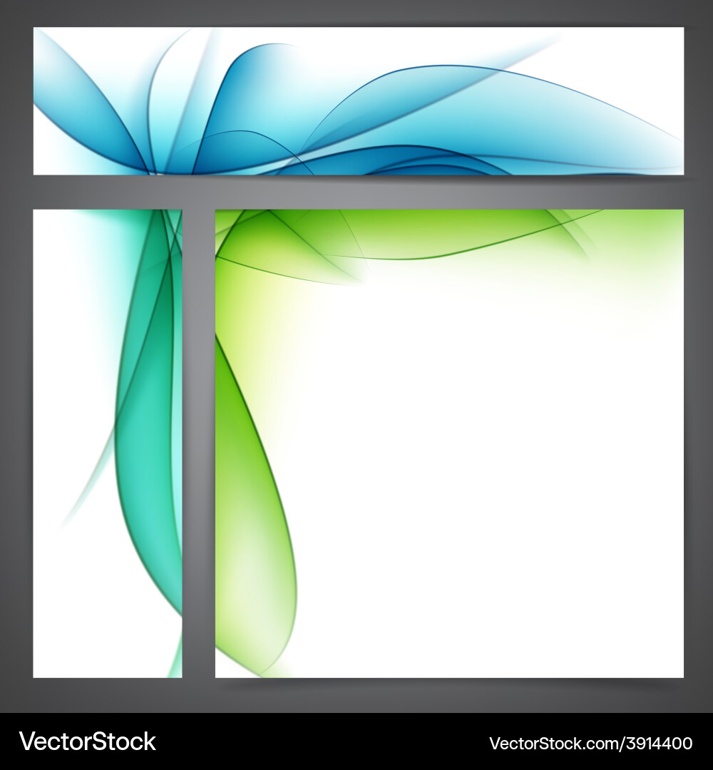 Set of abstract nature banners Royalty Free Vector Image