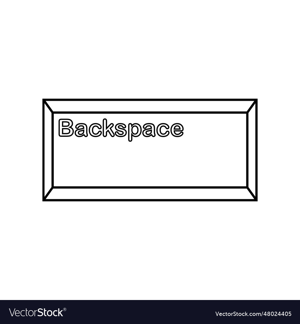 Backspace button icon Royalty Free Vector Image