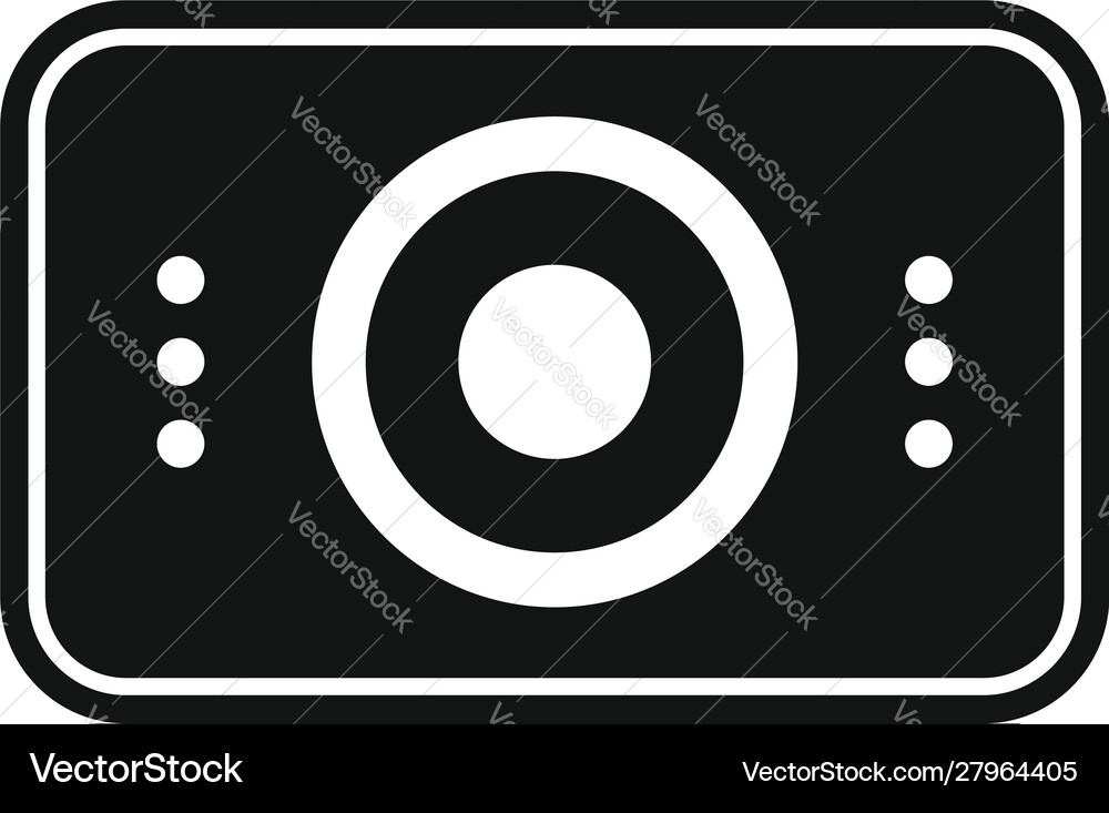 Car registrator dvr icon simple style Royalty Free Vector