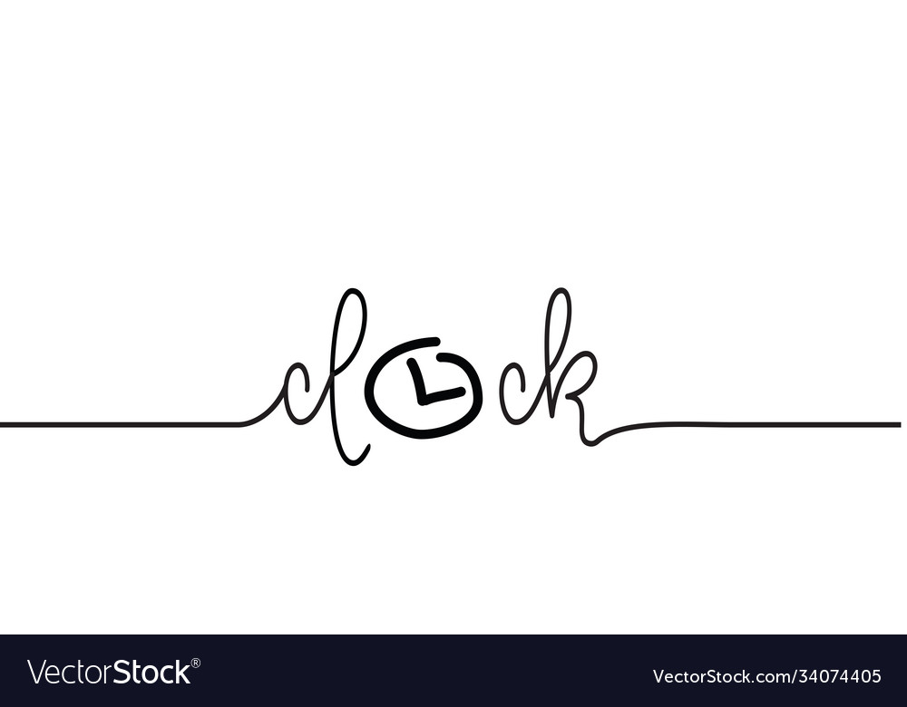 Clock face line pattern deadline concept Vector Image