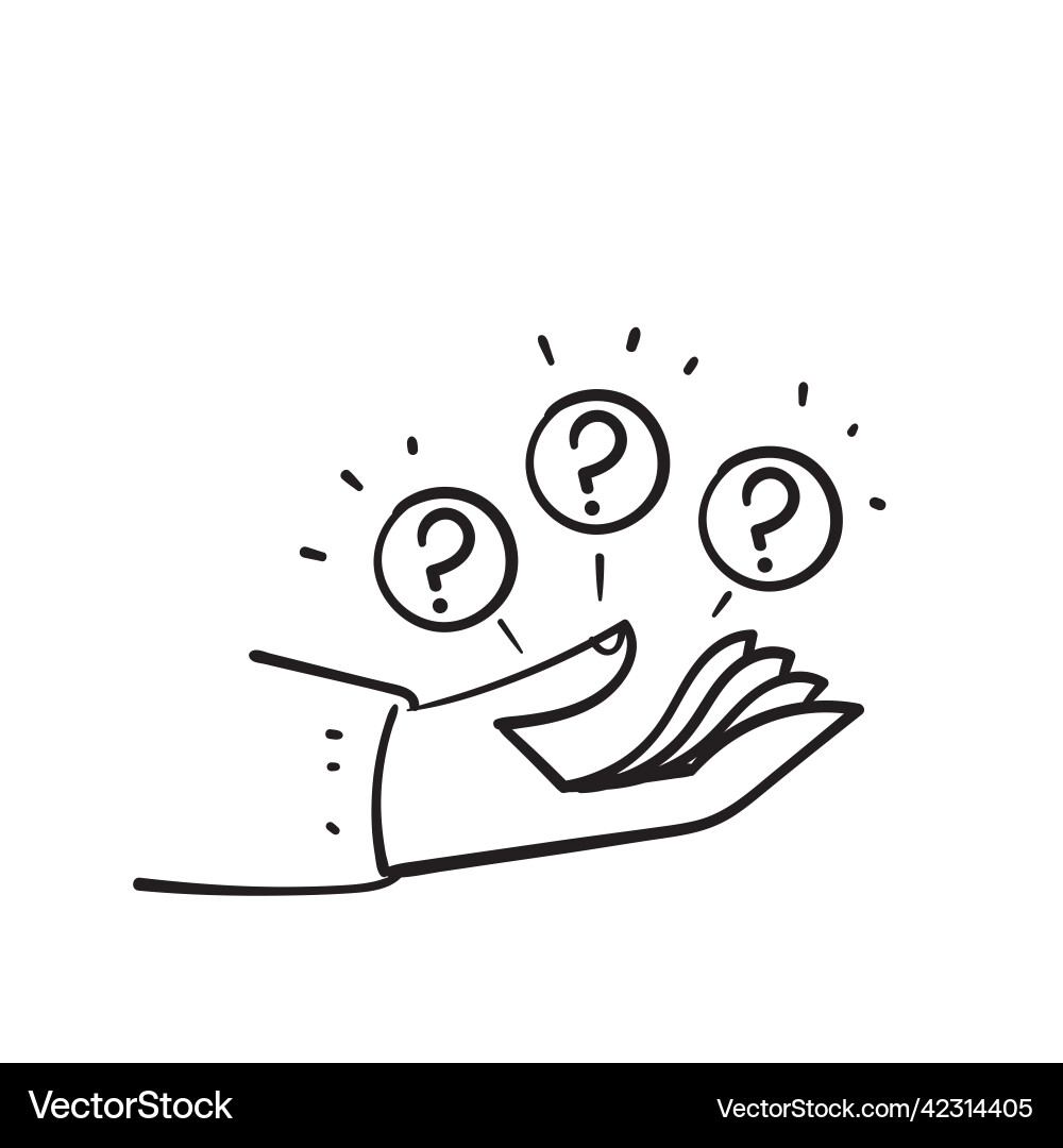 Hand drawn doodle variety choice icon Royalty Free Vector