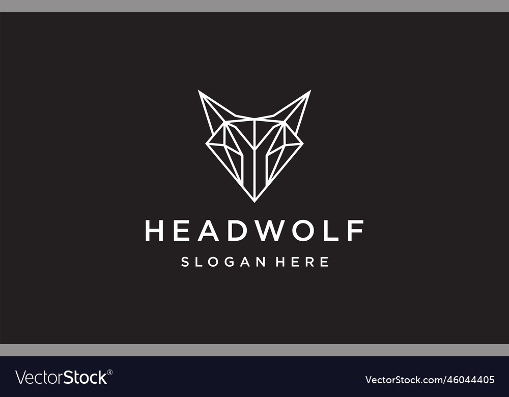 Head wolf Royalty Free Vector Image - VectorStock