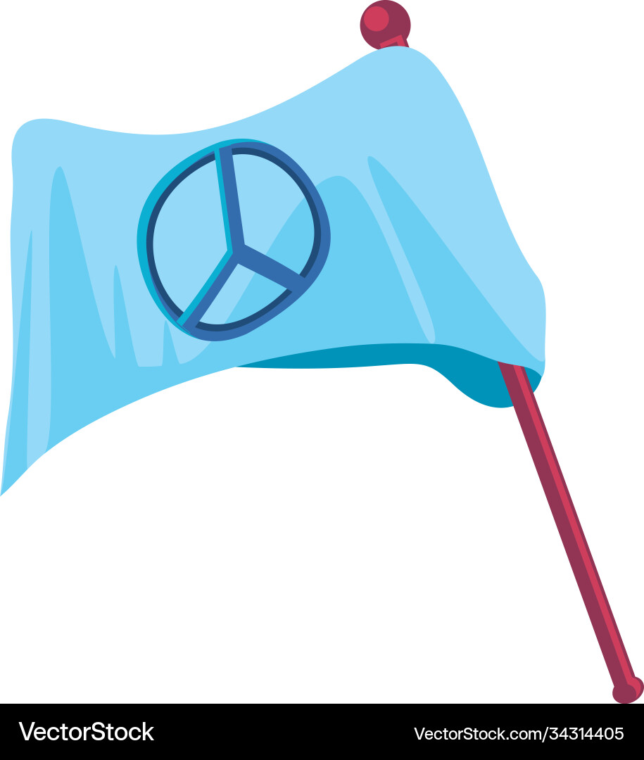 International human rights white flag in pole Vector Image