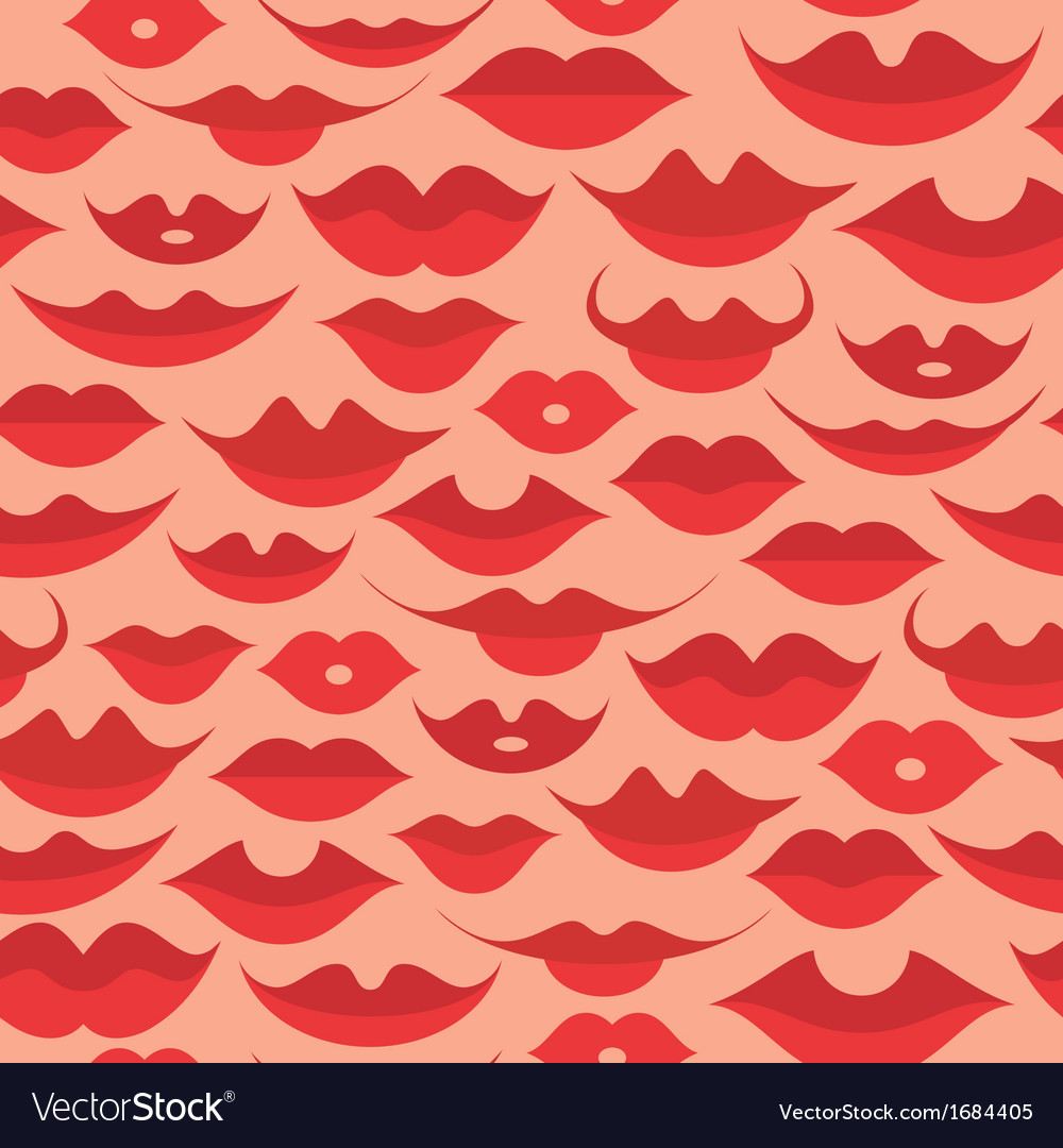 Lips pattern Royalty Free Vector Image - VectorStock