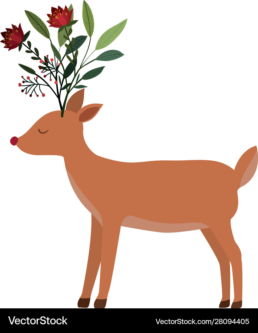 Merry christmas reindeer design Royalty Free Vector Image