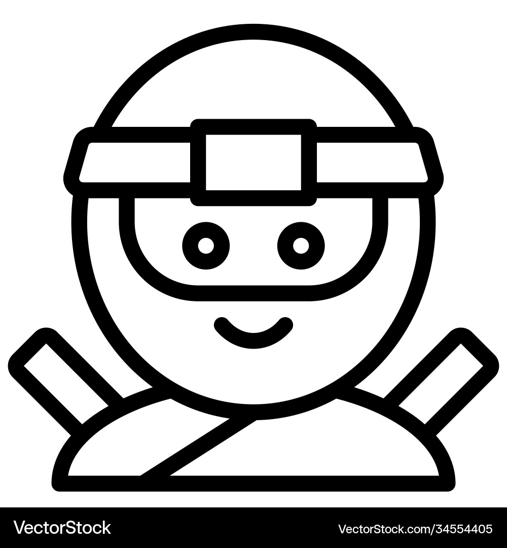 Ninja avatar halloween costume Royalty Free Vector Image