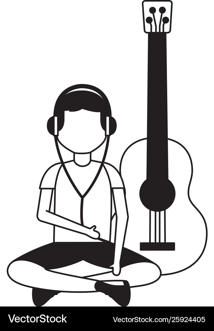 People listening music Royalty Free Vector Image