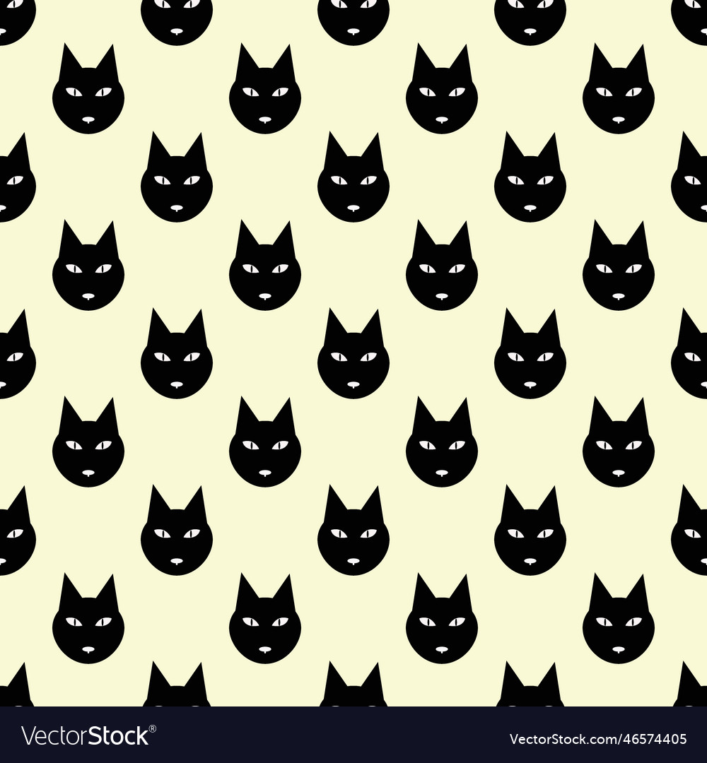 Seamless pattern with cat Royalty Free Vector Image