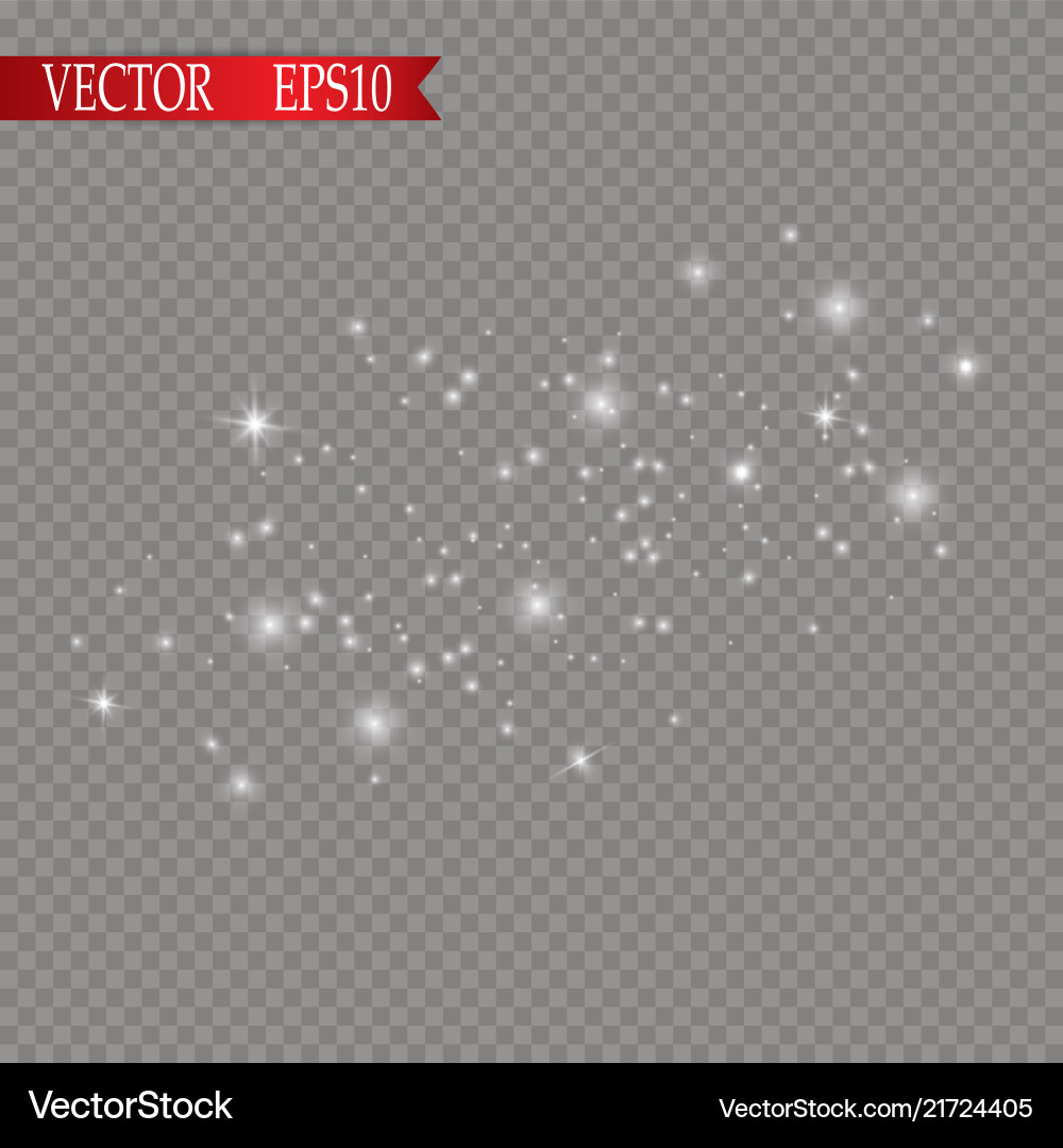 Sparks and stars glitter special light effect Vector Image