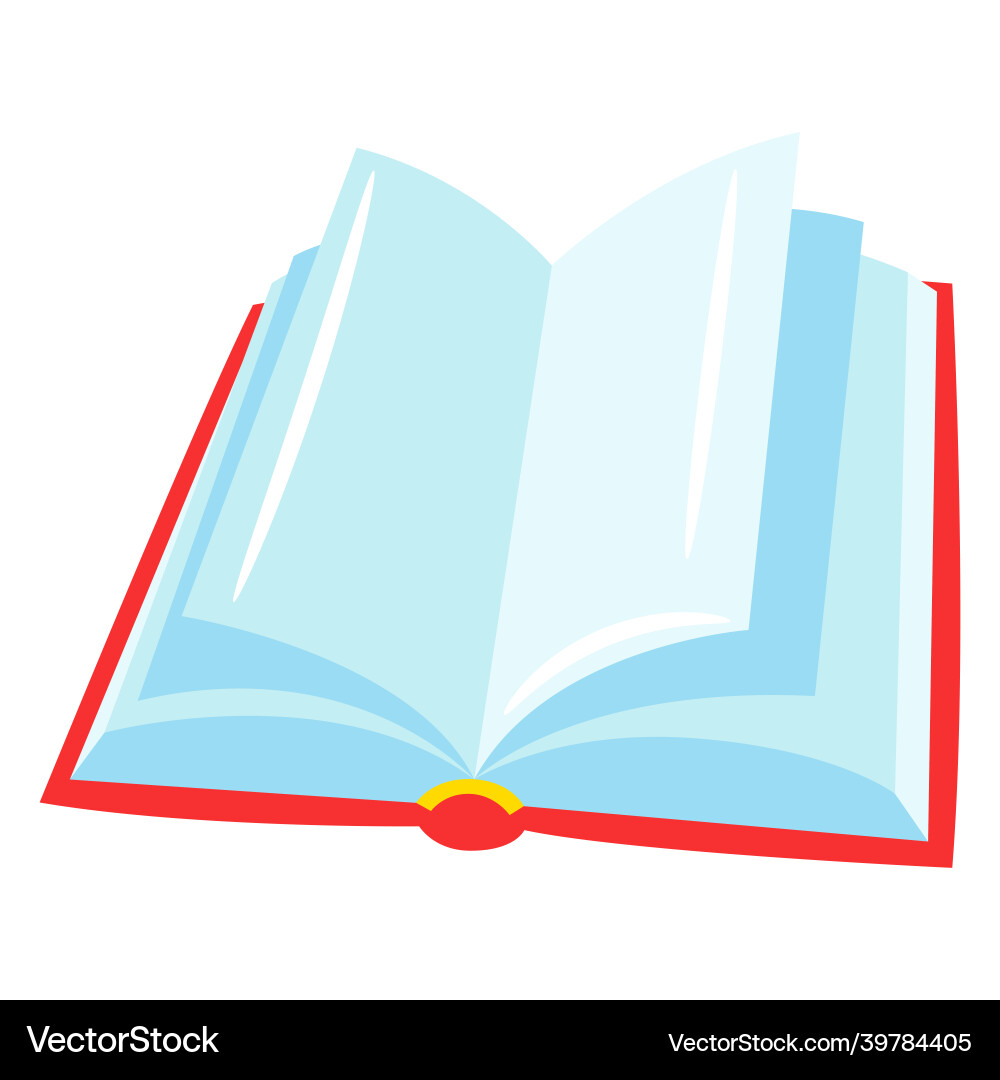 Stylized of open book school Royalty Free Vector Image
