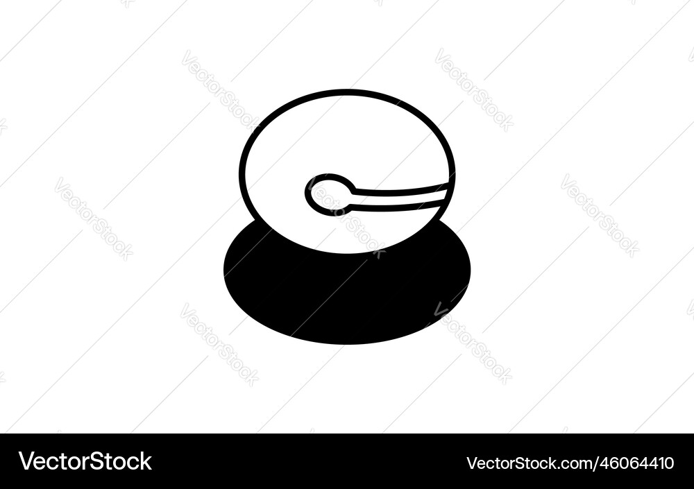 Black and white funeral icon mokugyo Royalty Free Vector