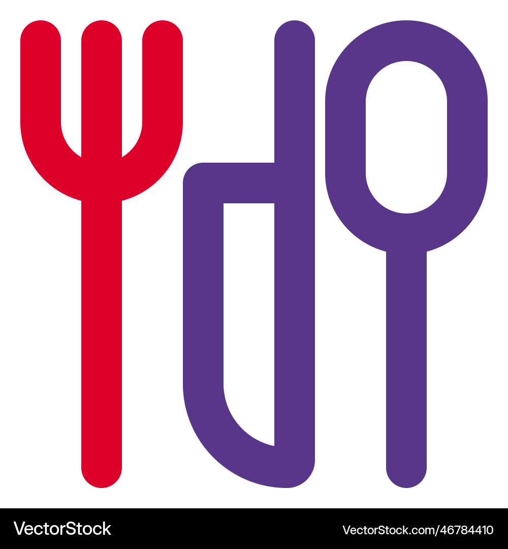 Flatware set a collection of cutlery Royalty Free Vector