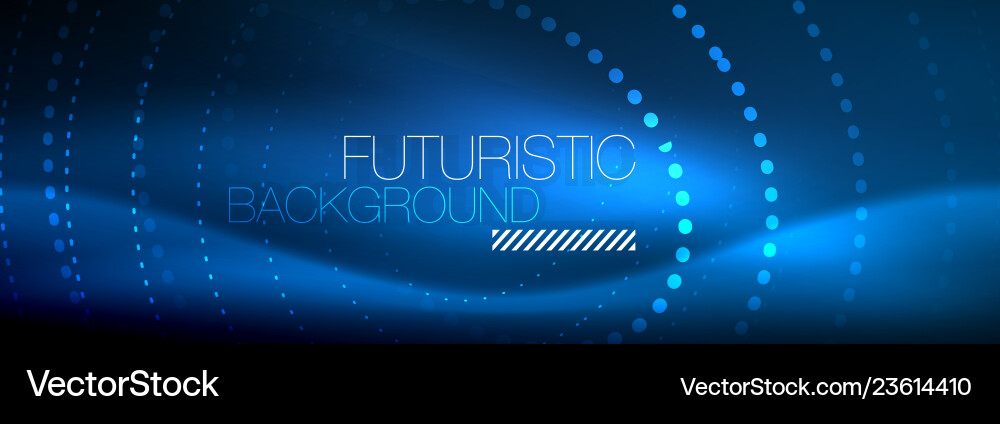 Glowing neon circle line dots round line design Vector Image