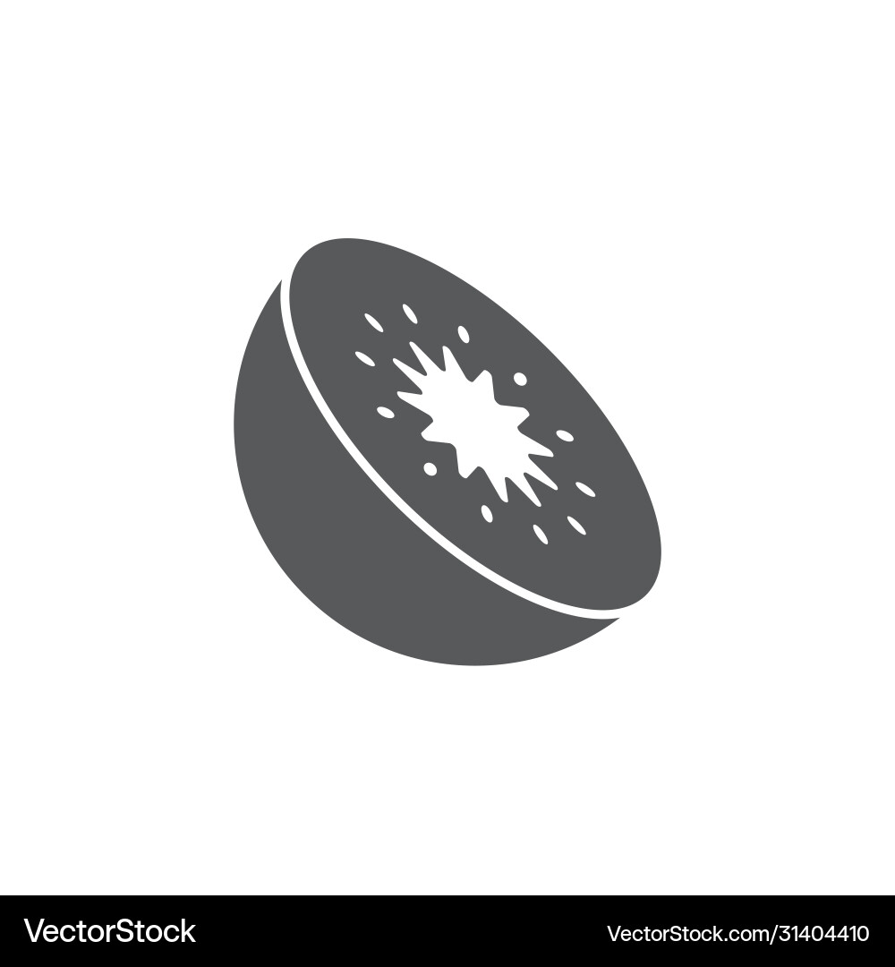 Kiwi fruit icon symbol isolated on white Vector Image