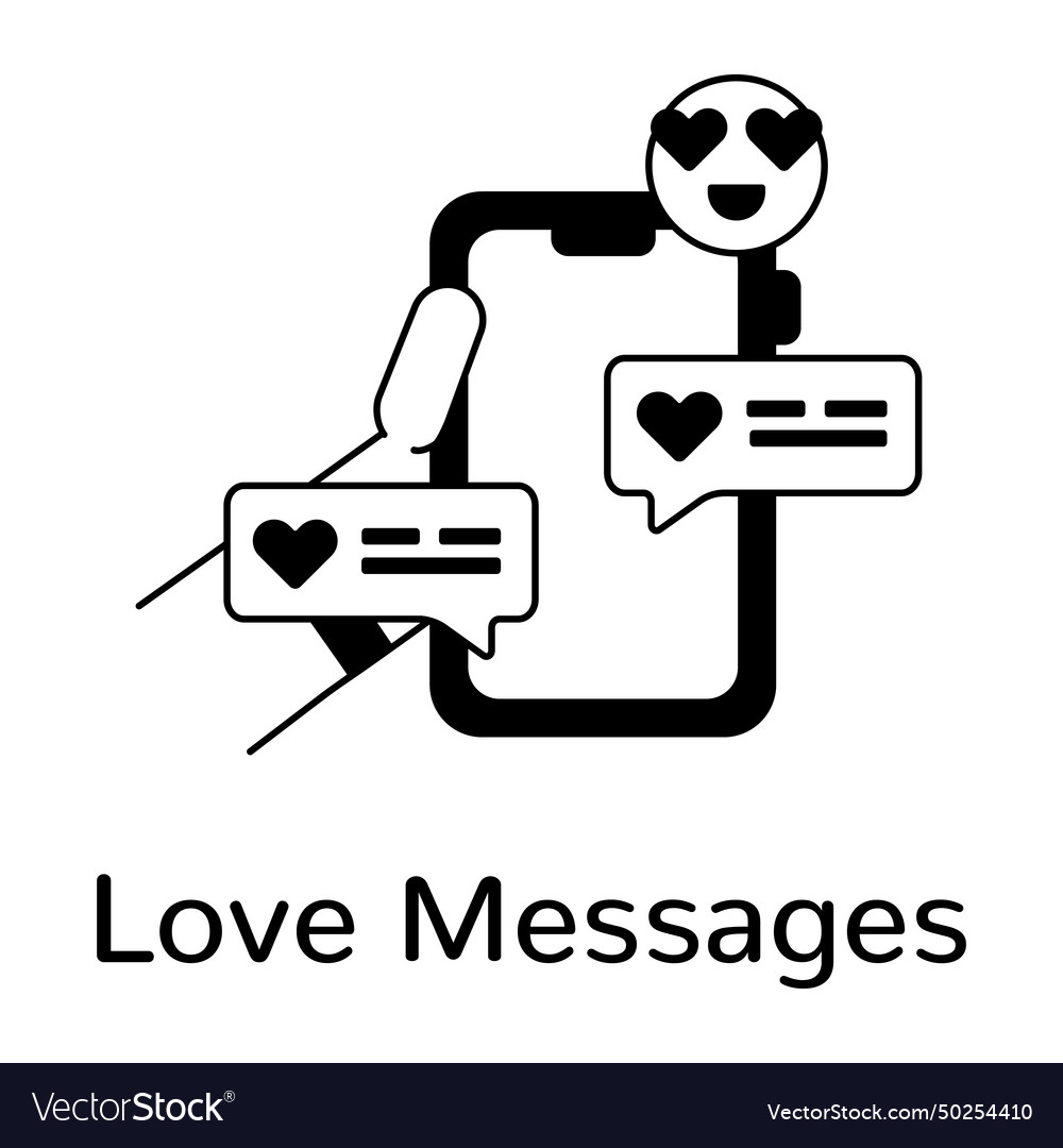 Love messages Royalty Free Vector Image - VectorStock