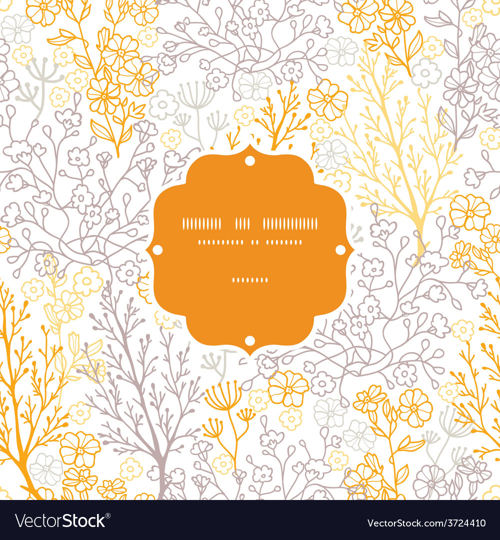 Magical floral frame seamless pattern Royalty Free Vector