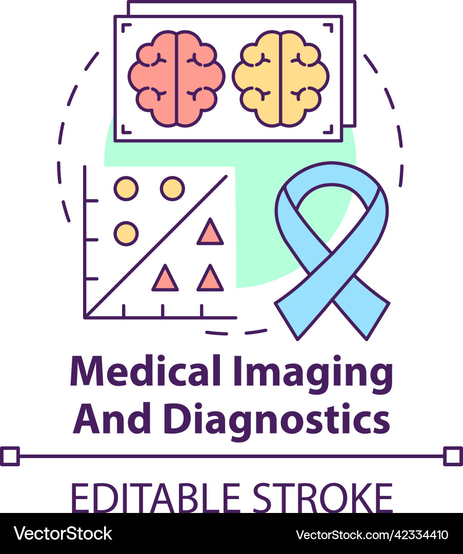 Medical imaging and diagnostics concept icon Vector Image