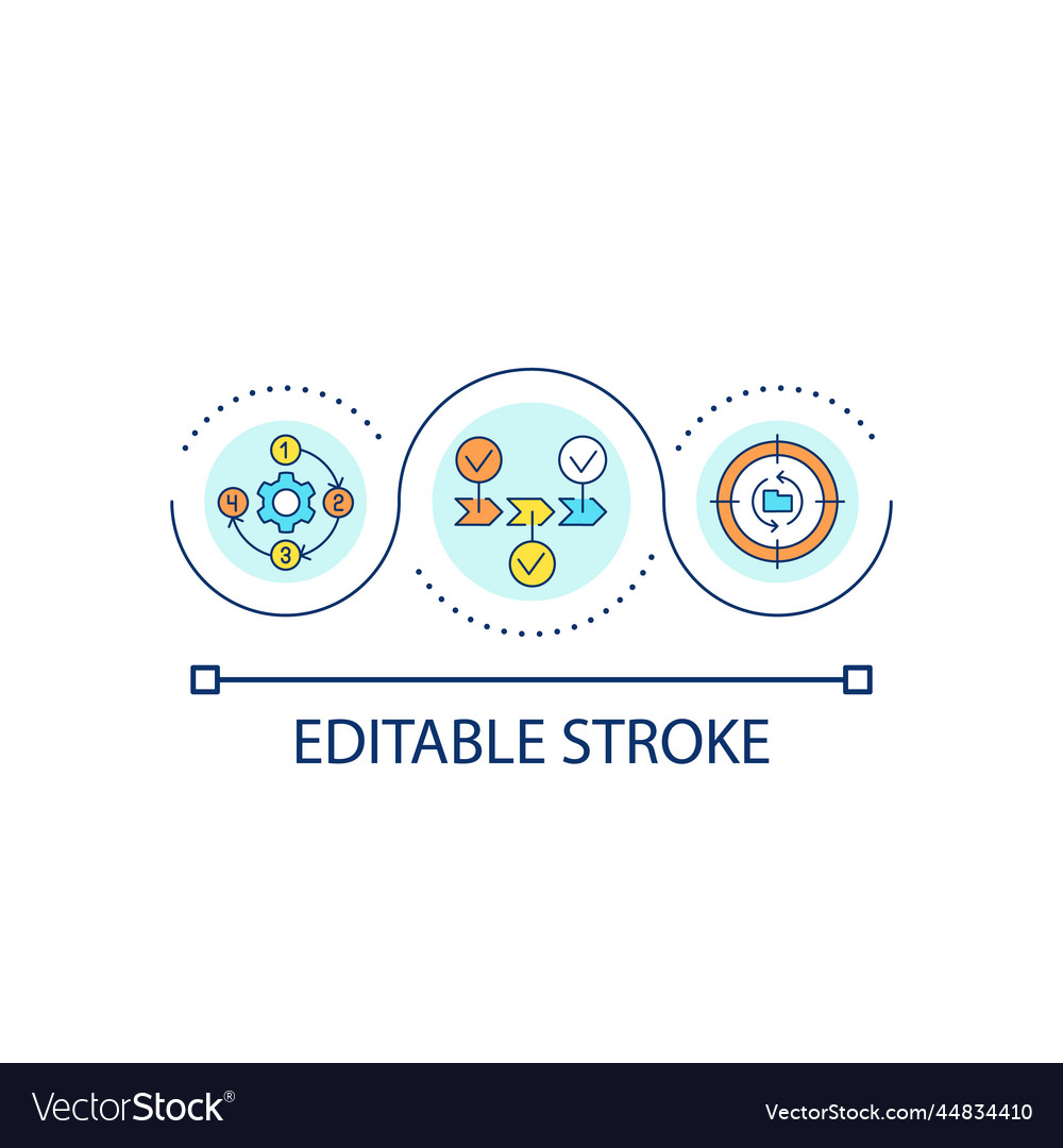 Process Management Loop Concept Icon Royalty Free Vector