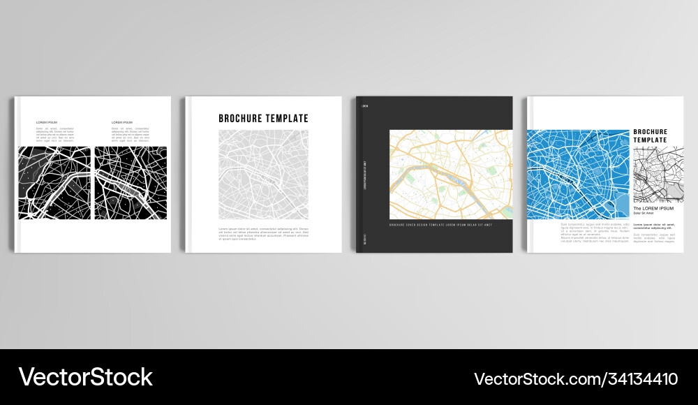 Realistic layouts cover mockup design Royalty Free Vector