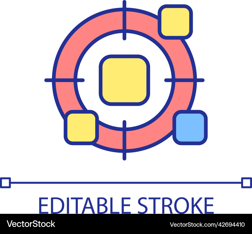 Target rgb color icon Royalty Free Vector Image