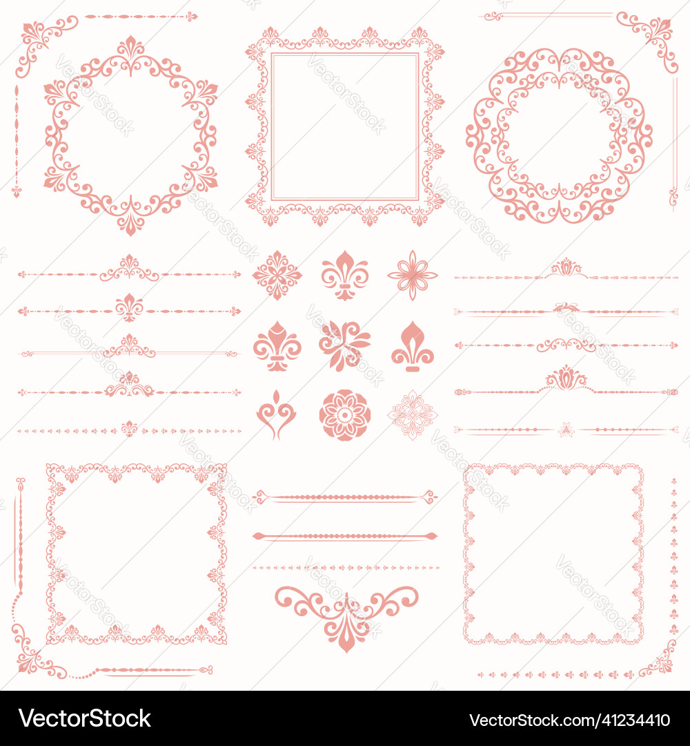 Vintage big set of classic patterns Royalty Free Vector