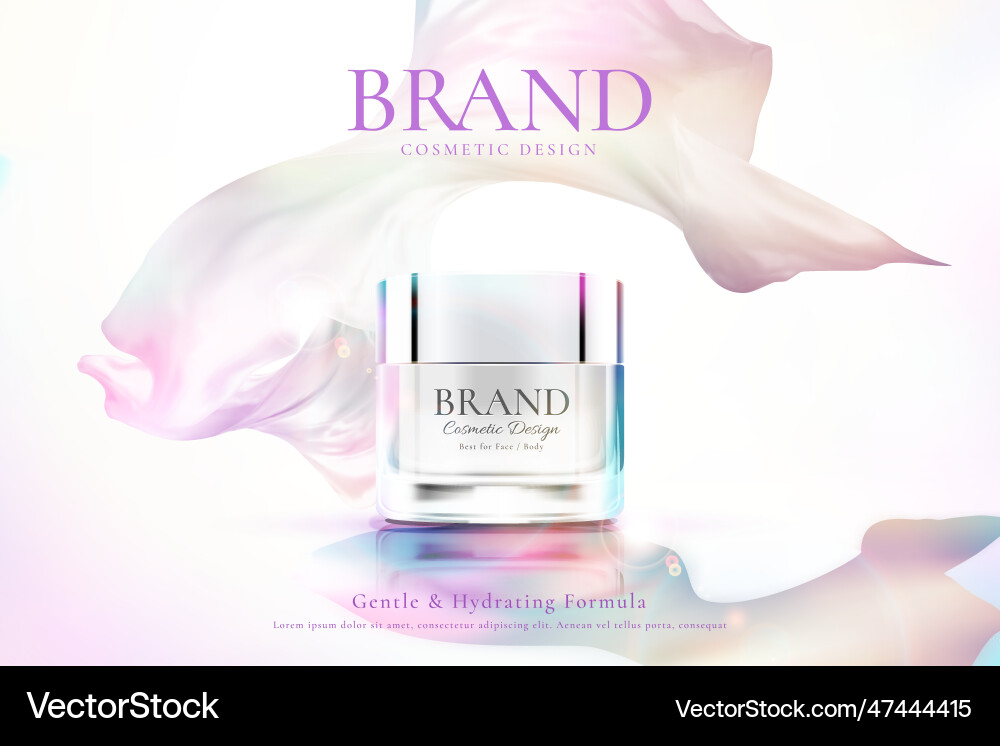 Beauty product ad template Royalty Free Vector Image