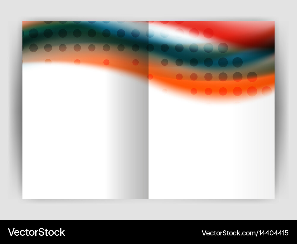 Blur wave business print template abstract Vector Image
