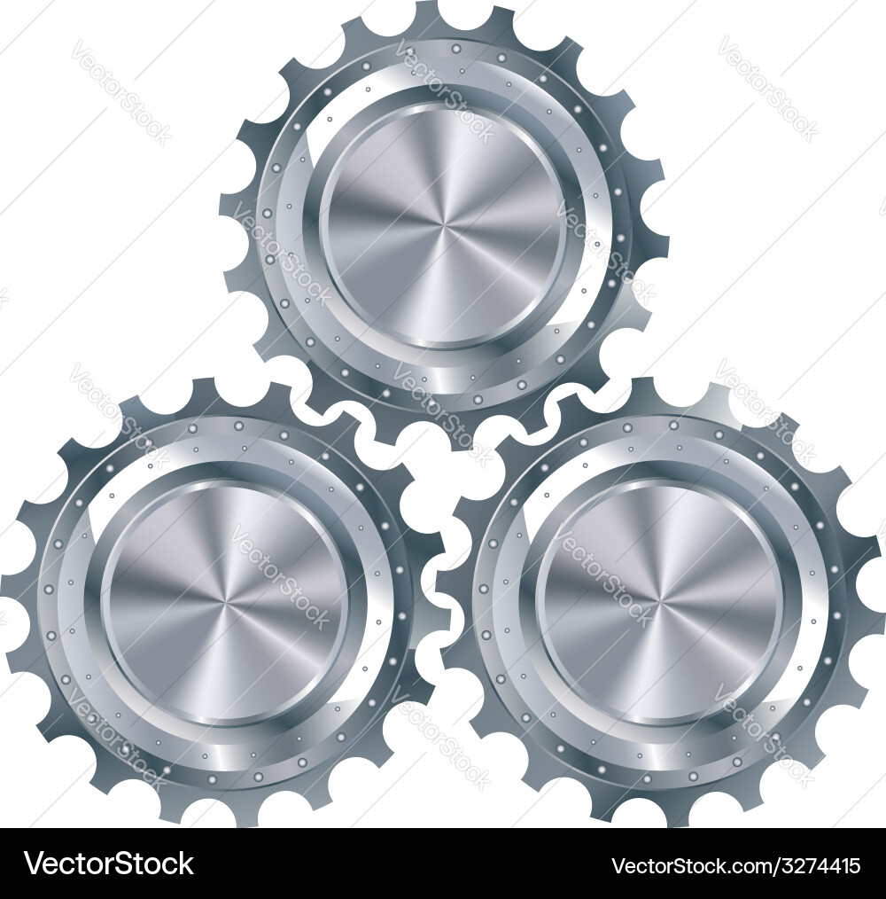 Cog gears mechanism Royalty Free Vector Image - VectorStock