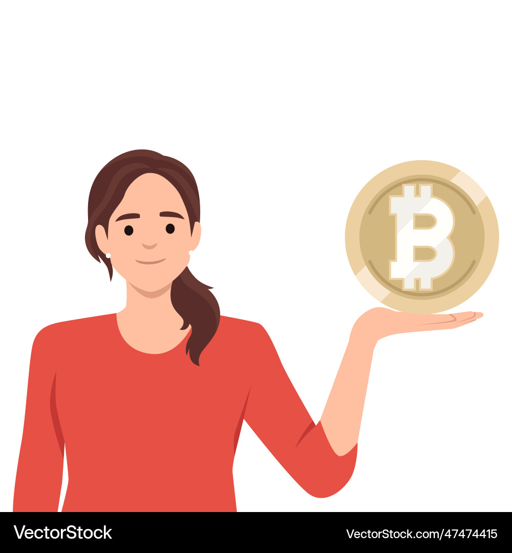 Cryptocurrency and bitcoin money concept Vector Image