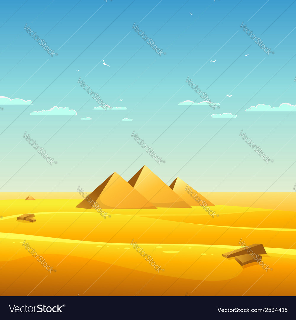 Egyptian Pyramids Royalty Free Vector Image - VectorStock