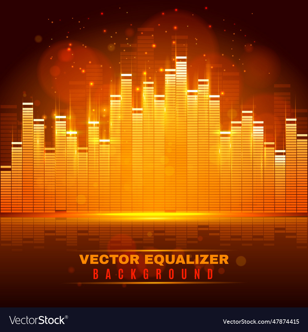 Equalizer wave light background poster equalizer Vector Image