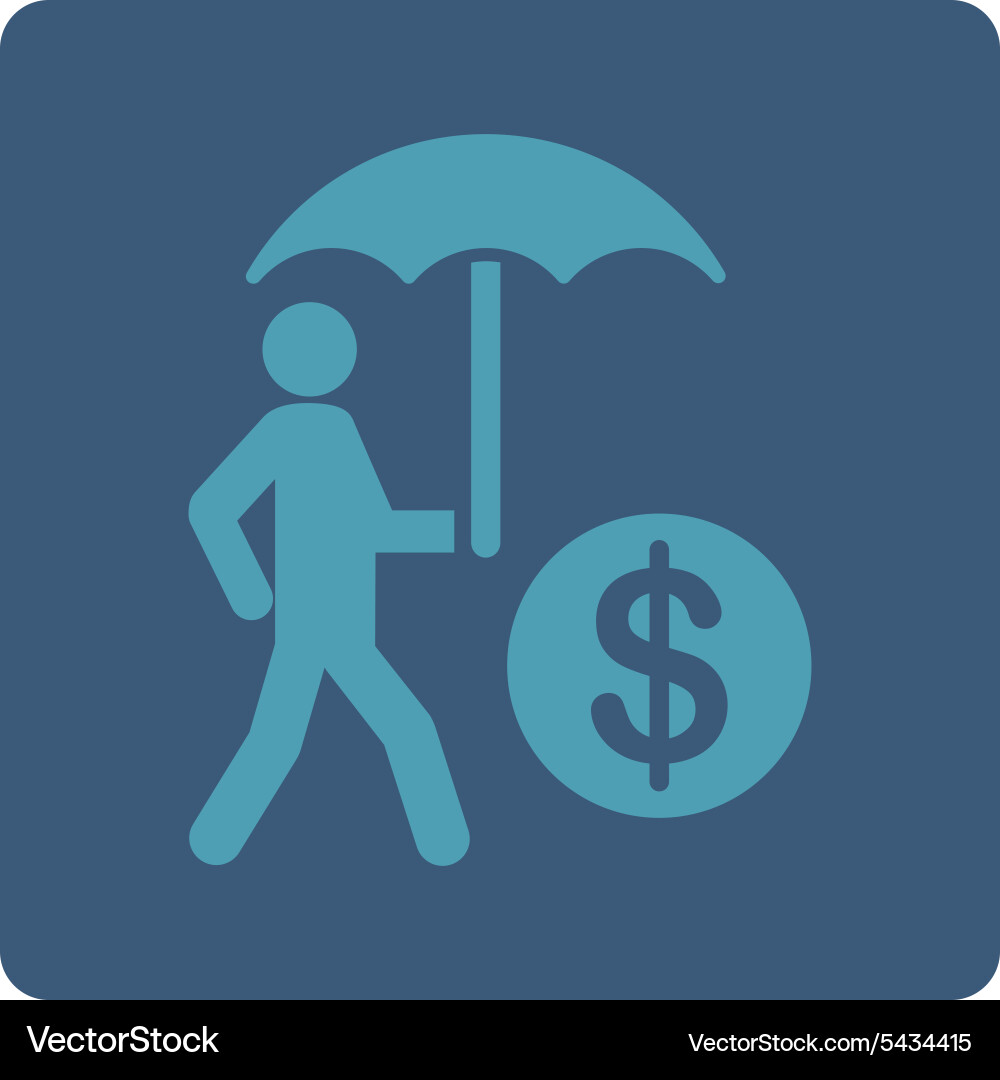 Financial insurance icon Royalty Free Vector Image