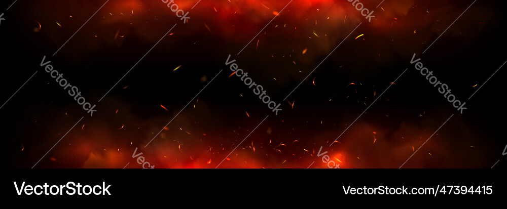 Fire spark overlay with smoke and flame background