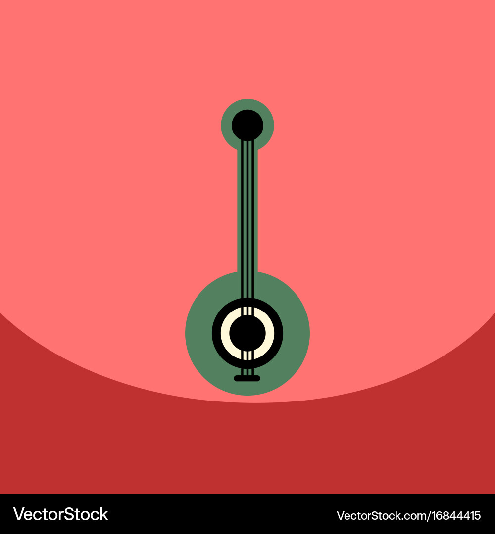 Flat icon design collection musical instrument Vector Image