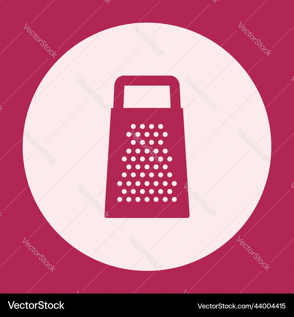 Grater icon bold glyph with round background Vector Image