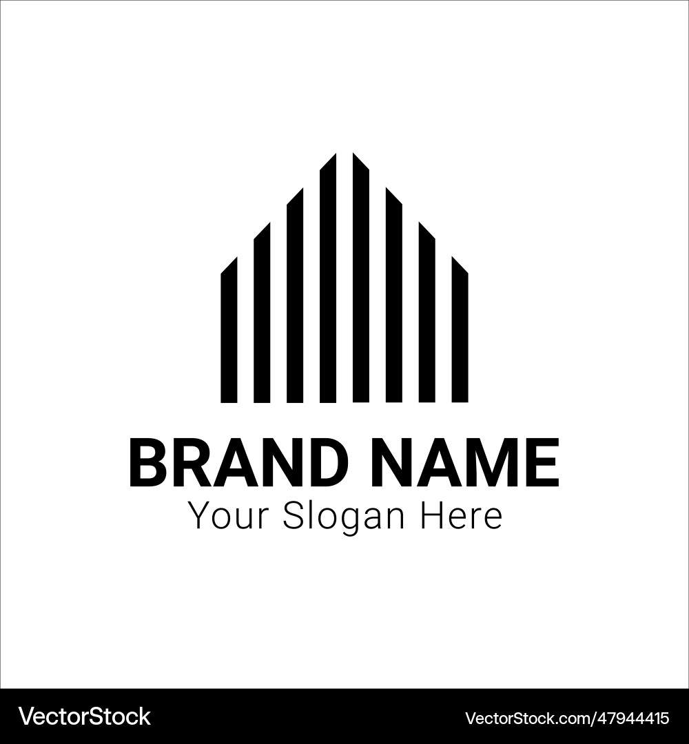 Modern abstract house logo design Royalty Free Vector Image