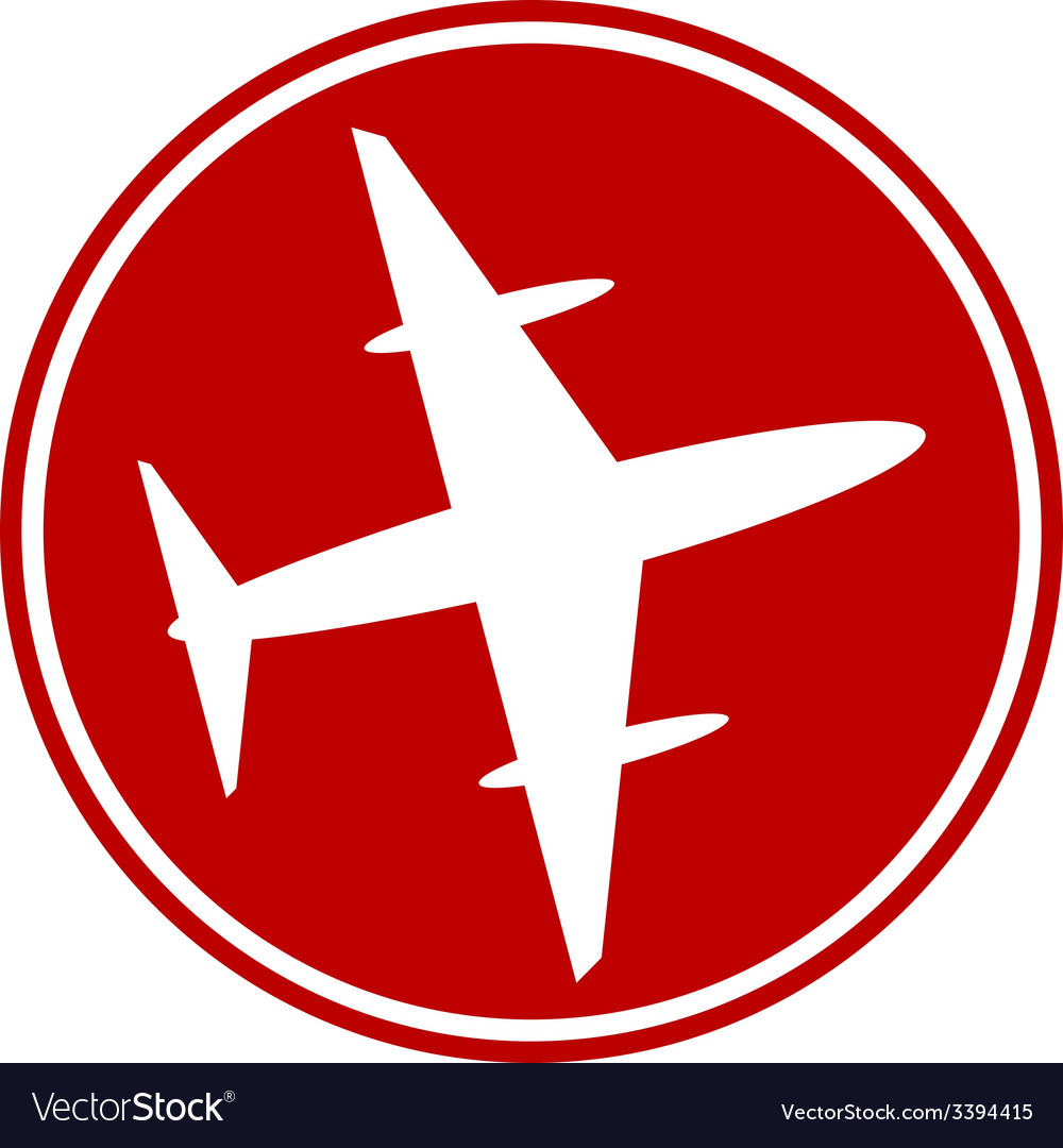 Plane button Royalty Free Vector Image - VectorStock