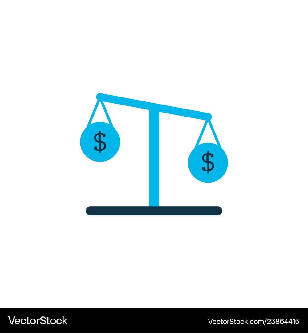 Scales icon colored symbol premium quality Vector Image