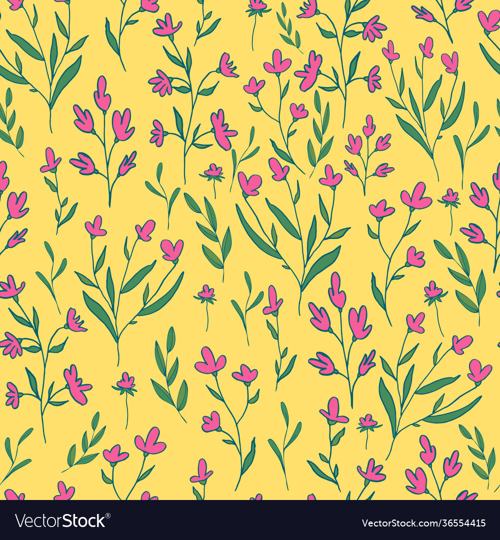 Seamless pattern small flowers Royalty Free Vector Image