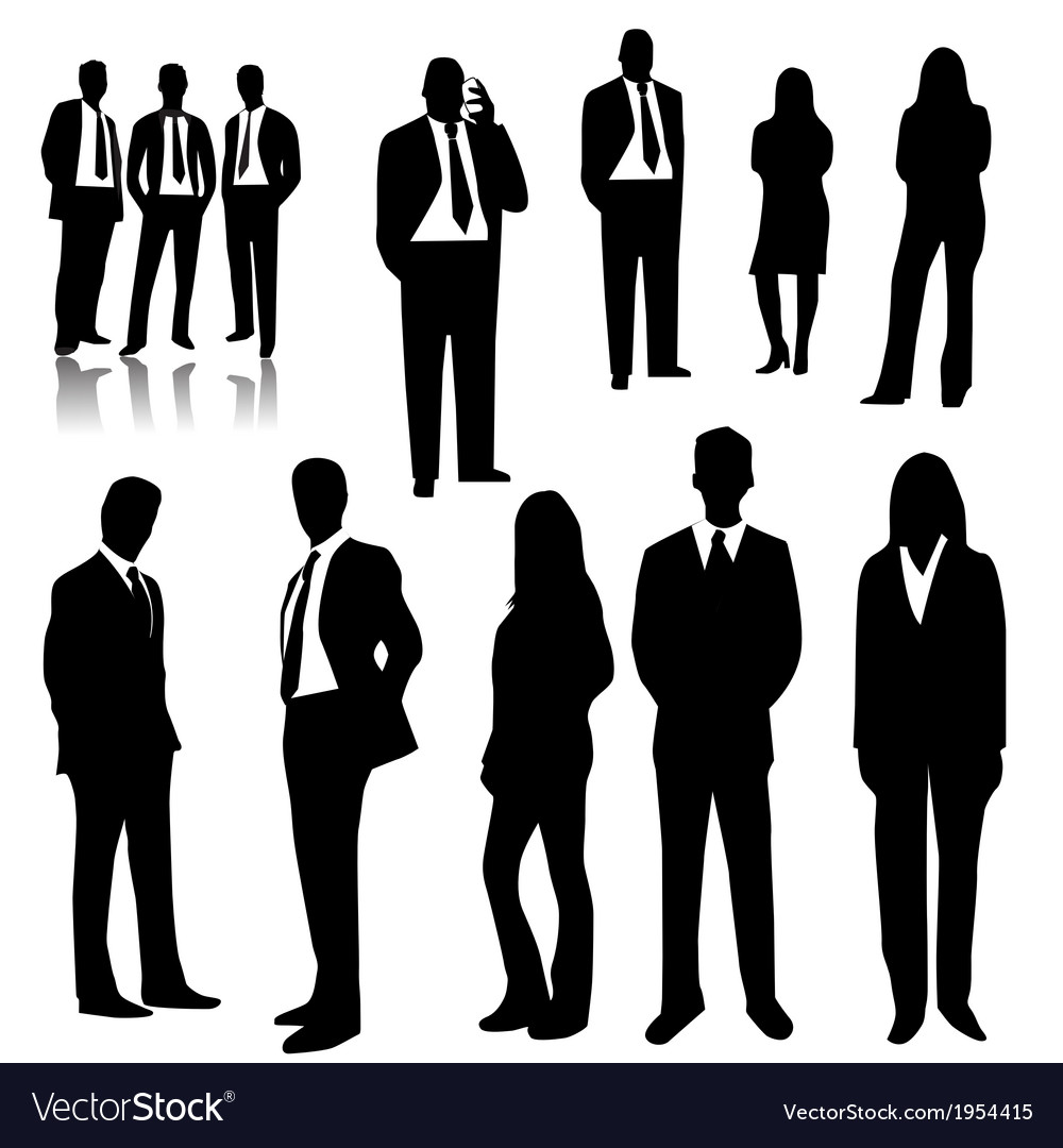 Set Of Businessmen And Women Royalty Free Vector Image