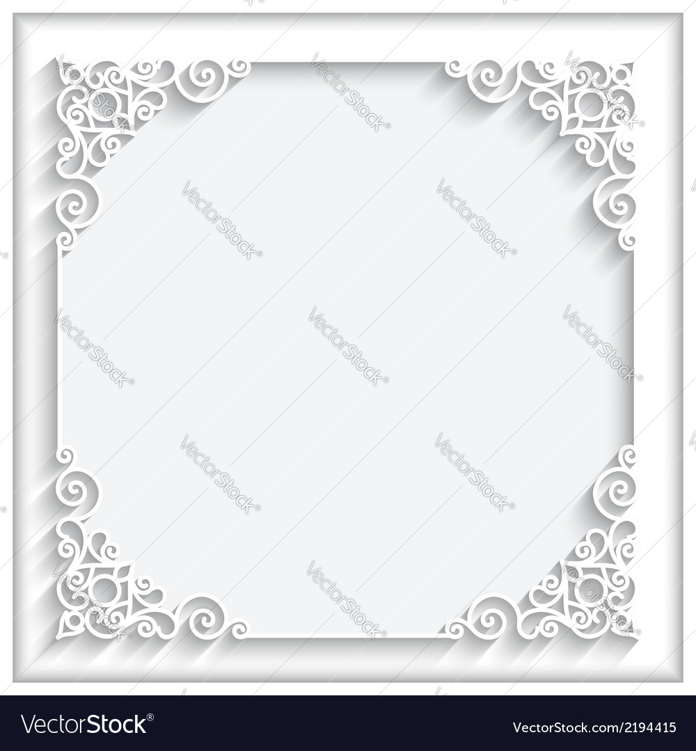Square paper frame Royalty Free Vector Image - VectorStock