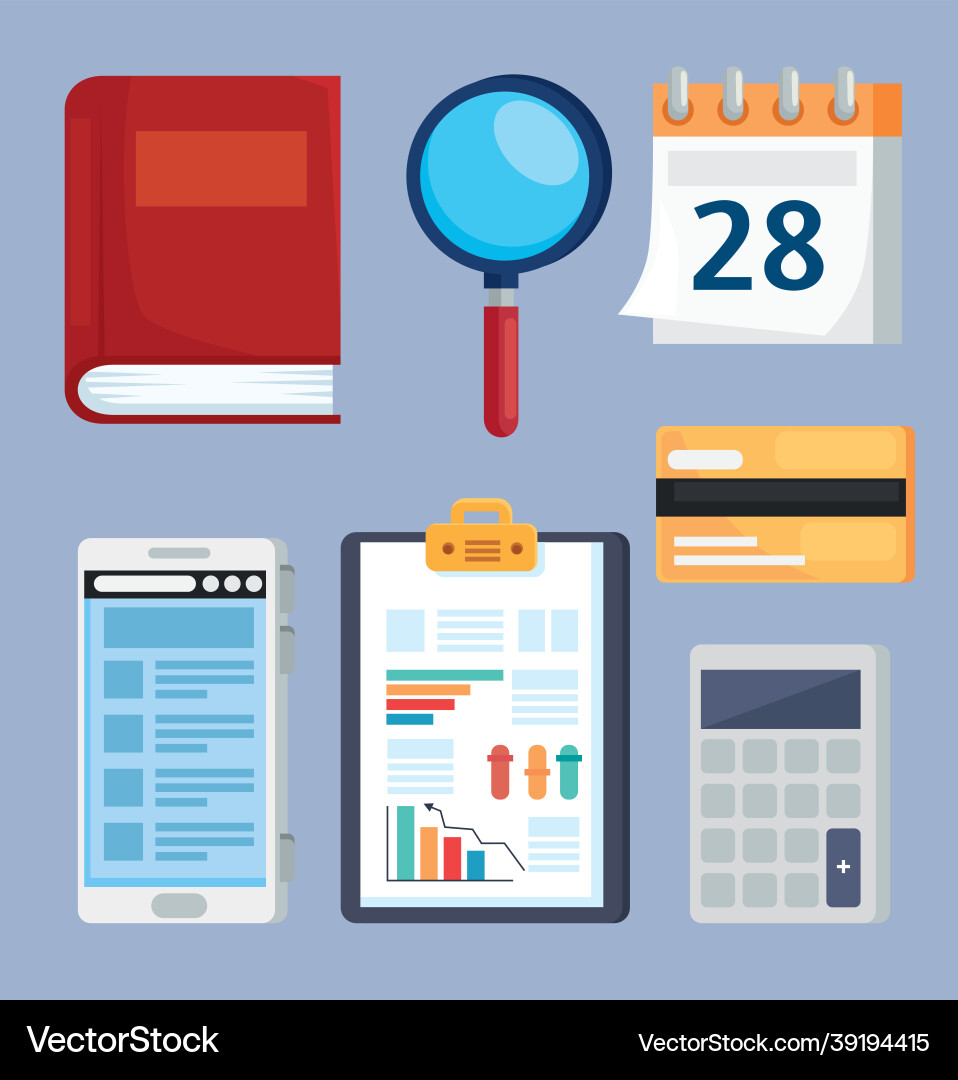 Tax icon collection Royalty Free Vector Image - VectorStock