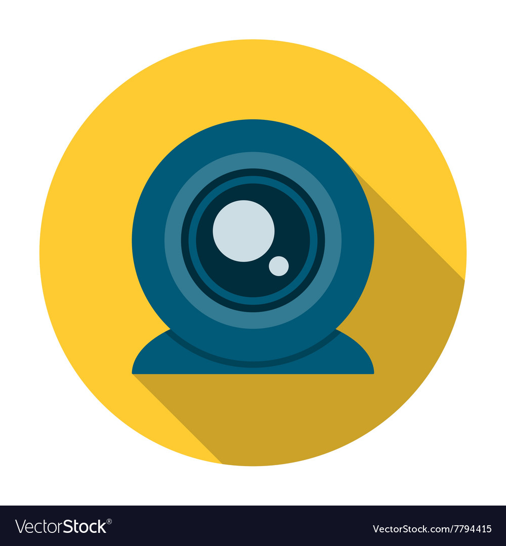 Web camera icon flat Royalty Free Vector Image