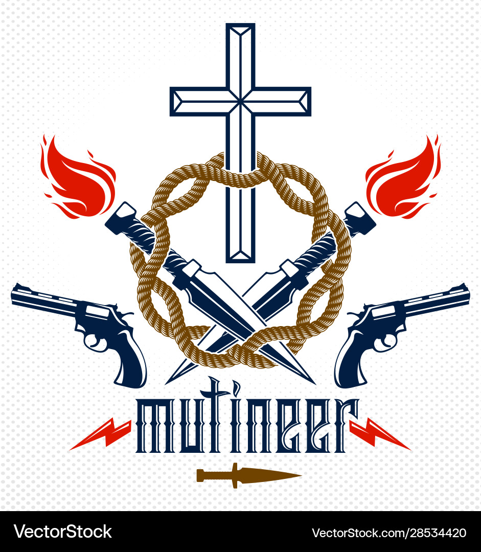 Criminal gangster dramatic emblem or logo Vector Image