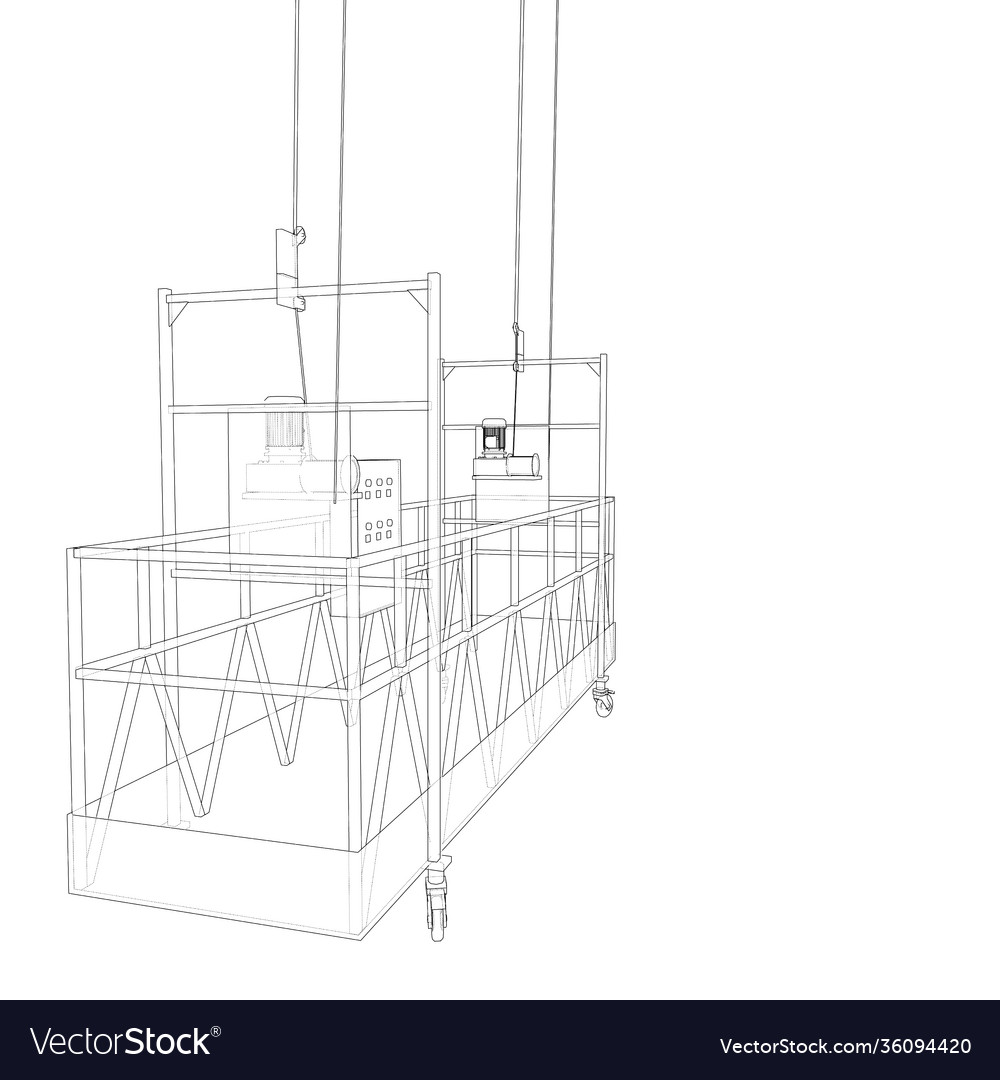 Empty construction elevator Royalty Free Vector Image