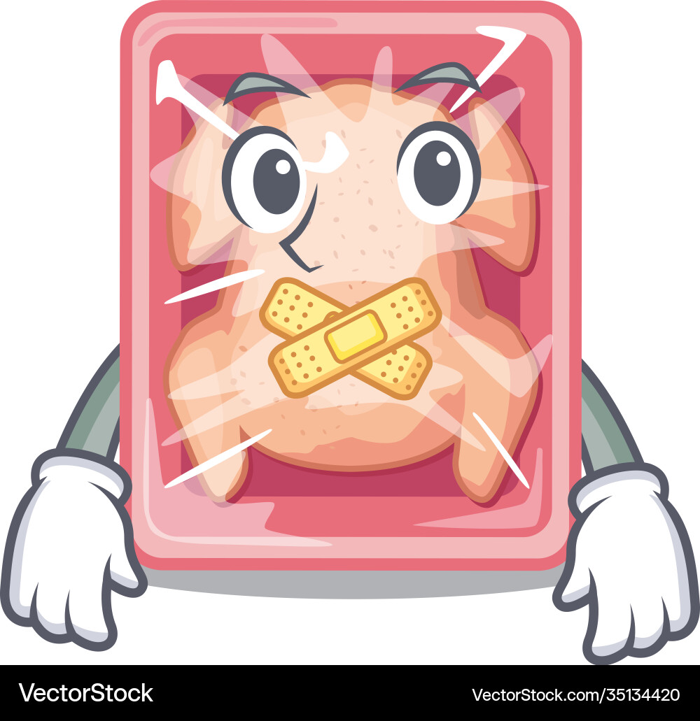 Frozen chicken cartoon character style Royalty Free Vector
