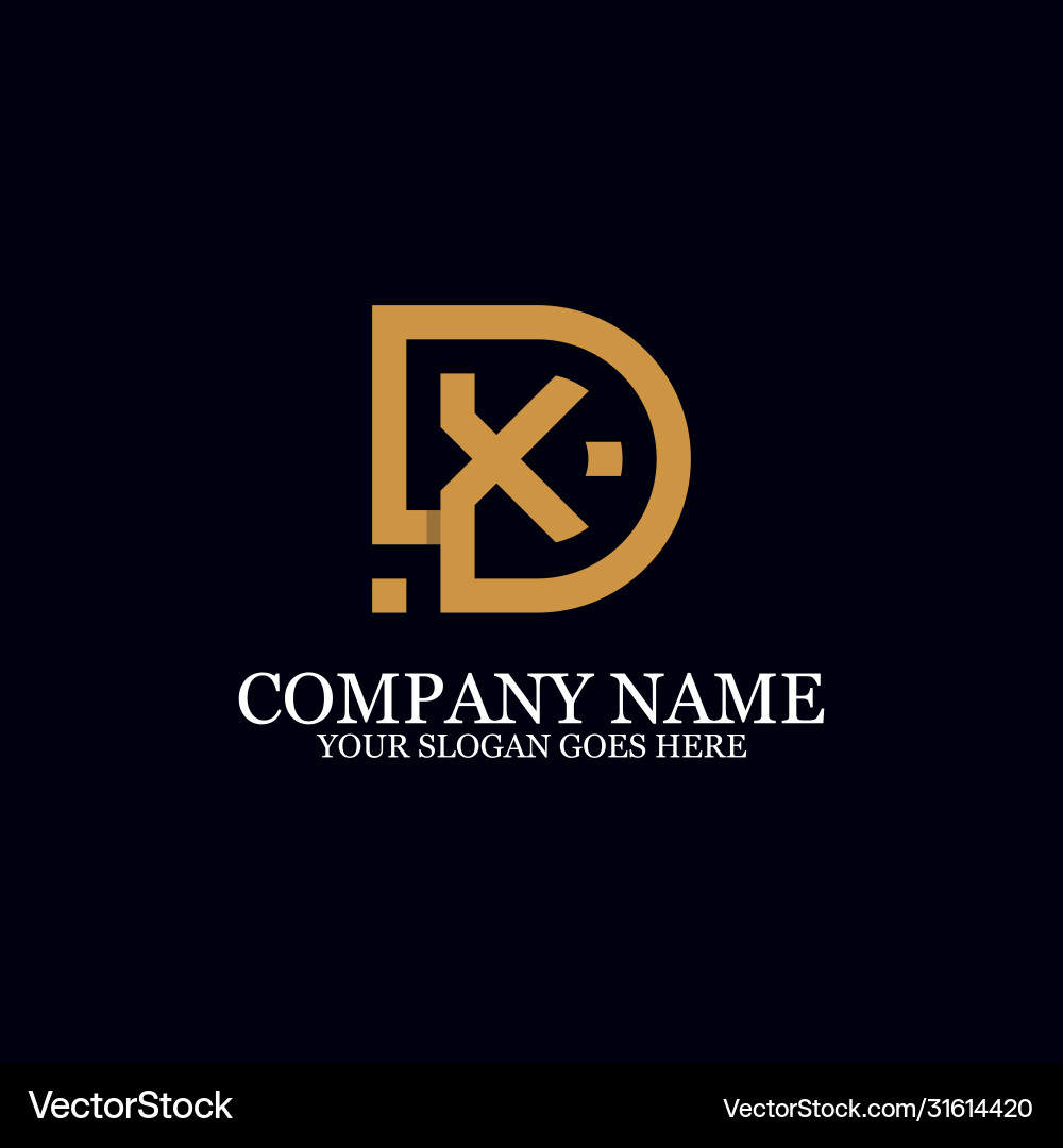 Letter dx monogram logo inspiration great Vector Image