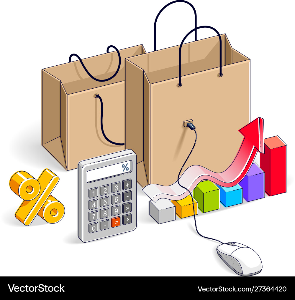 Online shop concept web store internet sales Vector Image