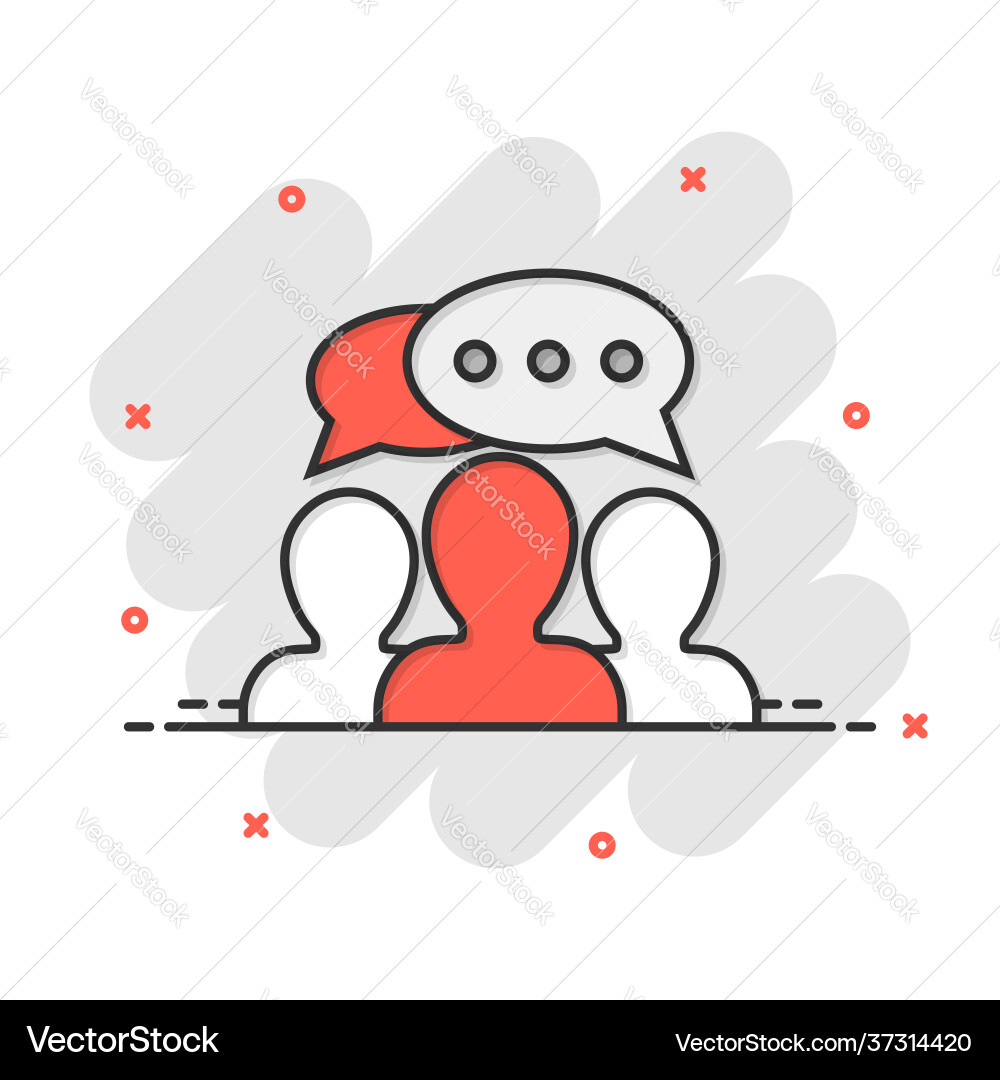 Speak chat sign icon in comic style bubble dialog Vector Image