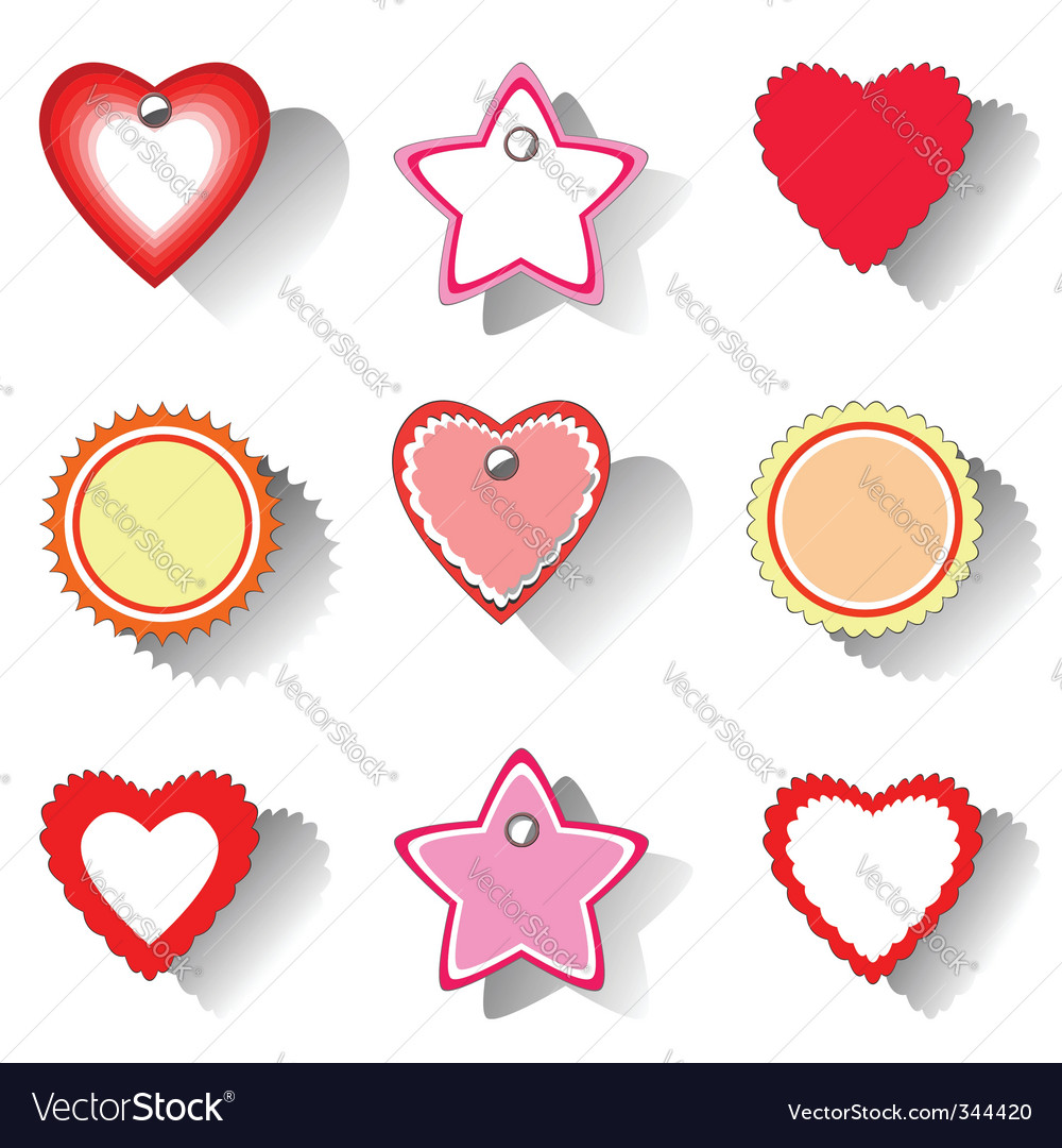 Tags set design elements Royalty Free Vector Image